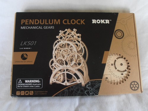 Rokr Pendulum Clock Model Kit LK501 Robotime Technology 3D Wooden ...