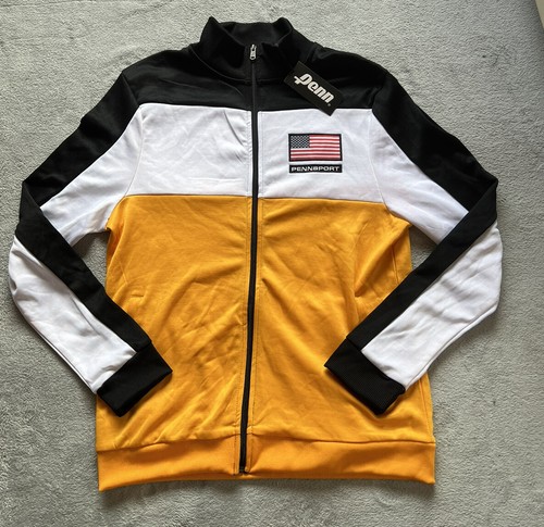 Penn Sport ISA Block Panel Funnel Neck Track Jacket, Yellow - Size M ...