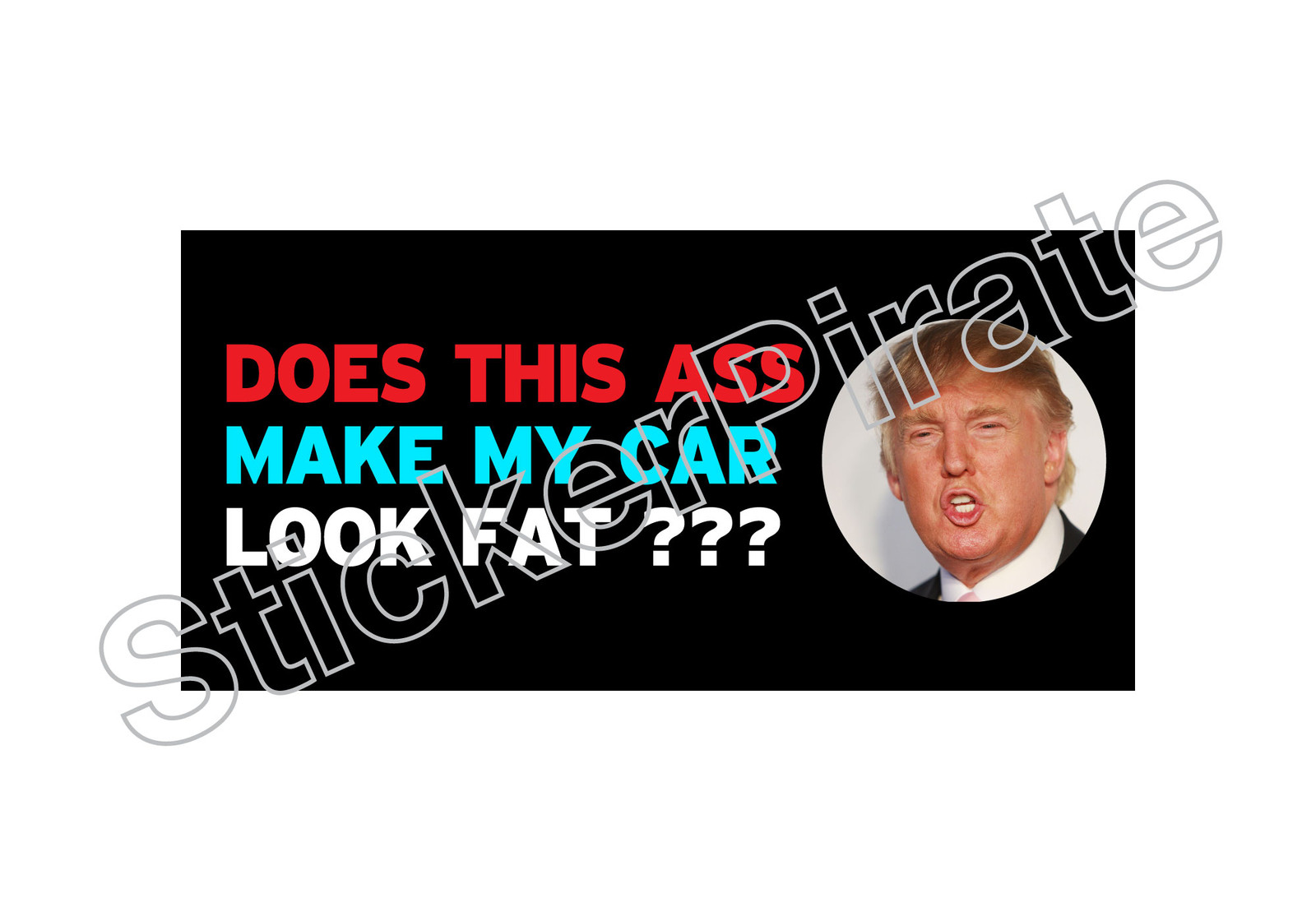 Does This A$$ Make My Car Look Fat Bumper Sticker TRS 111 | eBay