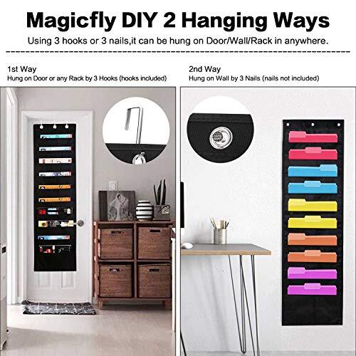 20 Pockets Premium Hanging File Folders Organizer/Wall Mount Storage ...