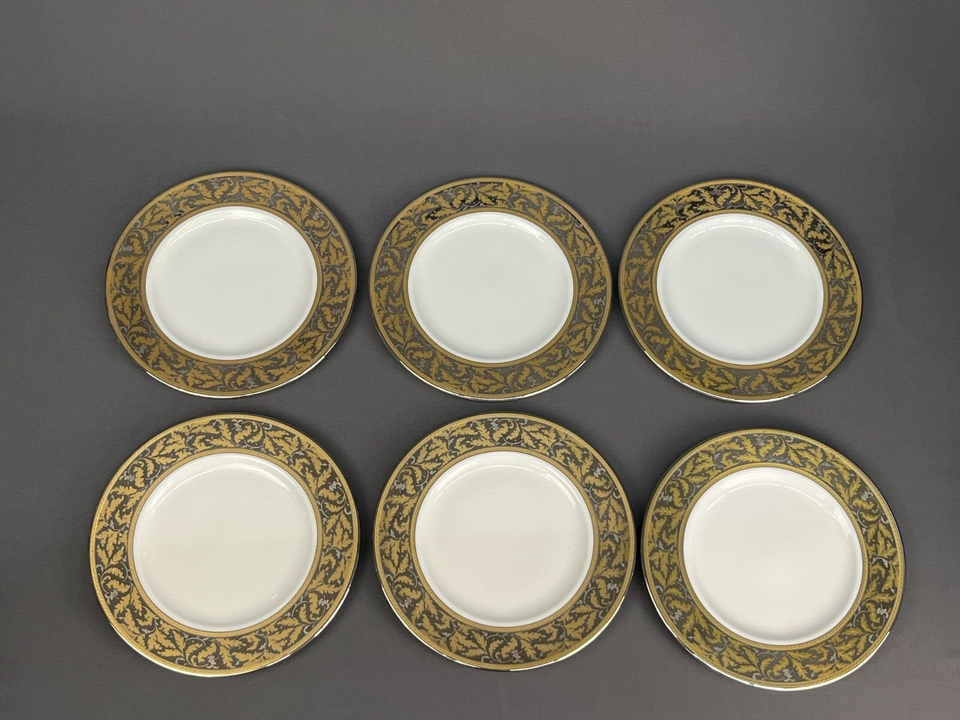 12 Lenox Classics Collection Landmark Gold 9 3/8" Accent/Luncheon ...