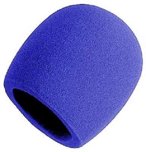 PERFORMANCE PLUS BLUE MICROPHONE FOAM WINDSCREEN FITS MOST BALL END ...