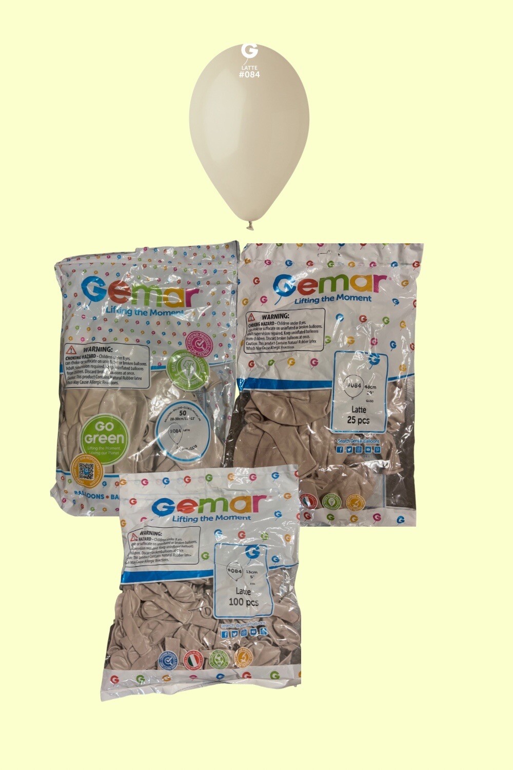 3 Bags Gemar Balloon Color Latte 19” 11” 5” | eBay