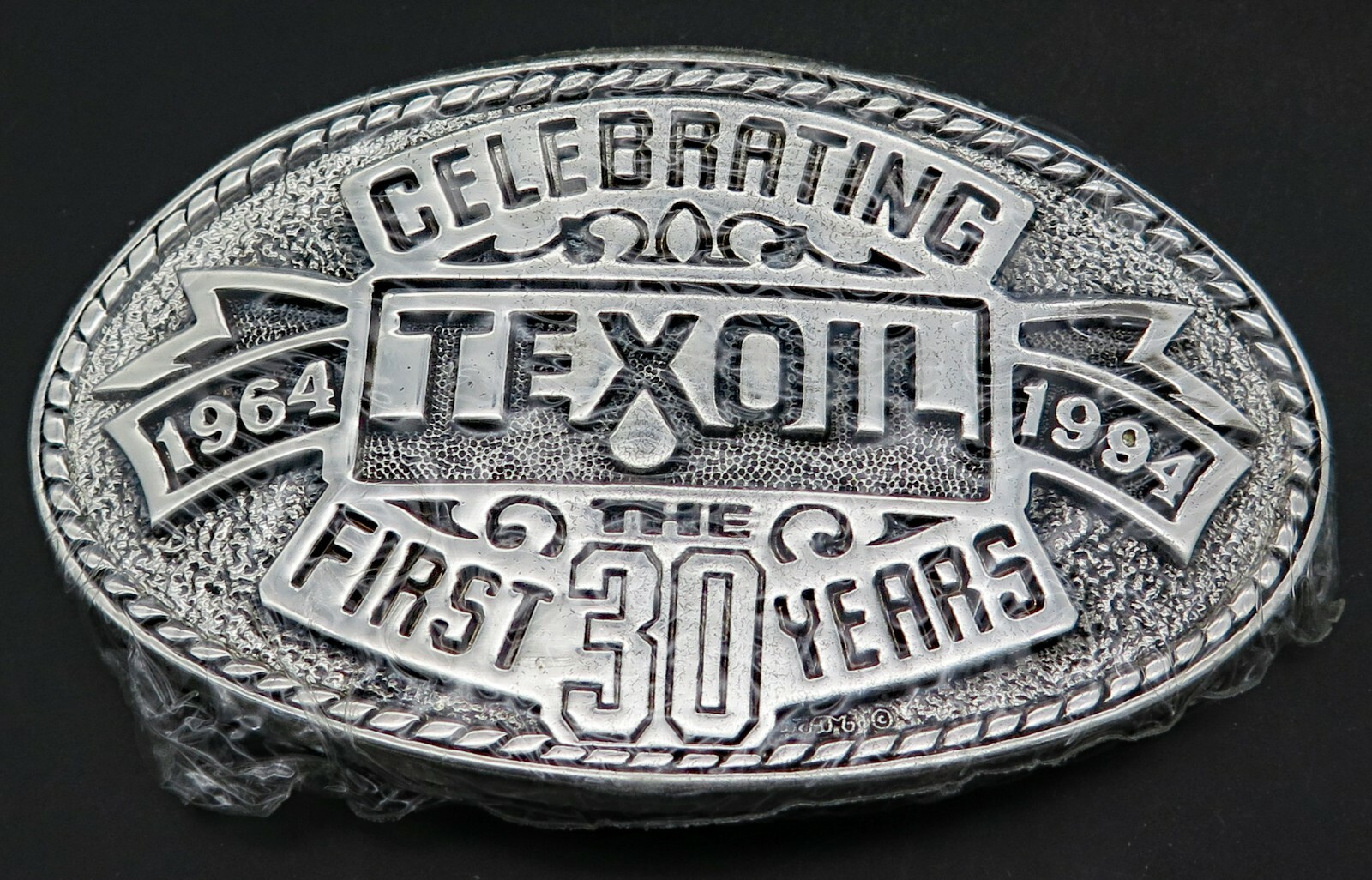 Texoil Silver Plate Award Design Medals Vintage Belt … - Gem