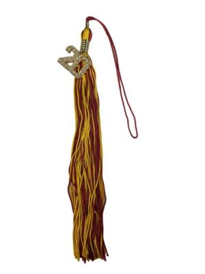 Red/Maroon & Yellow Class 2020 W/ Gold Bling Charm Graduation Tassel 9 ...