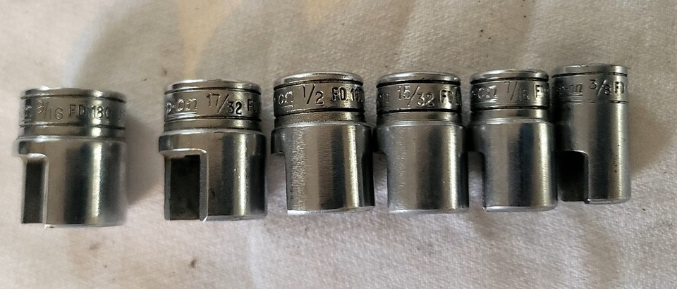 Snap-on used set Weatherhead sockets FD120-180 set of 6 standard | eBay