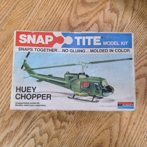 1976 Monogram Huey Chopper Helicopter # 1008 Snap Tite Model Kit | eBay