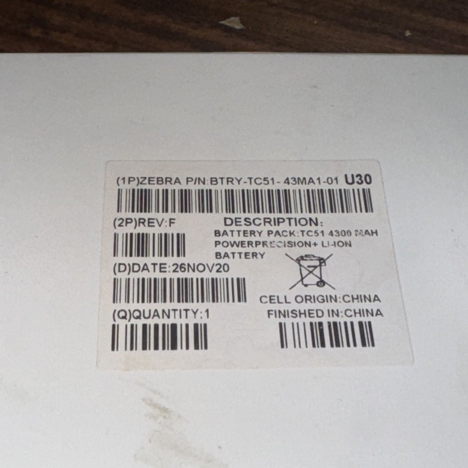 NEW Zebra TC51 TC52 TC56 Battery TC57 BTRY-TC51-43MA1-01 BT-000314-50 ...