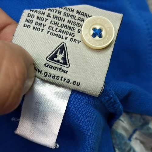 Gaastra Mens Polo Shirt Size XXL 2XL Blue Cotton Pique Pacific Ocean ...