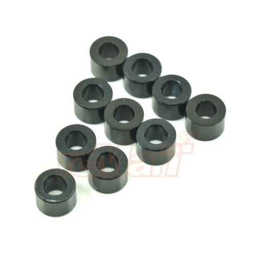 3Racing Aluminium M3 Flat Washer 4.0mm 10pcs Black 1:10 RC Cars #3RAC ...