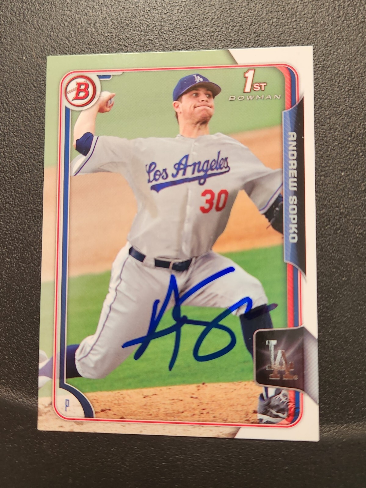 Andrew Sopko Autograph Signed 2015 Bowman 1st Los Angeles Dodgers | eBay