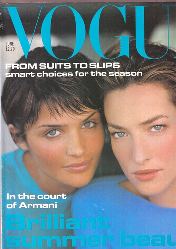VOGUE UK TATJANA PATITZ HELENA CHRISTENSEN KAREN MULDER MEGHAN DOUGLAS ...
