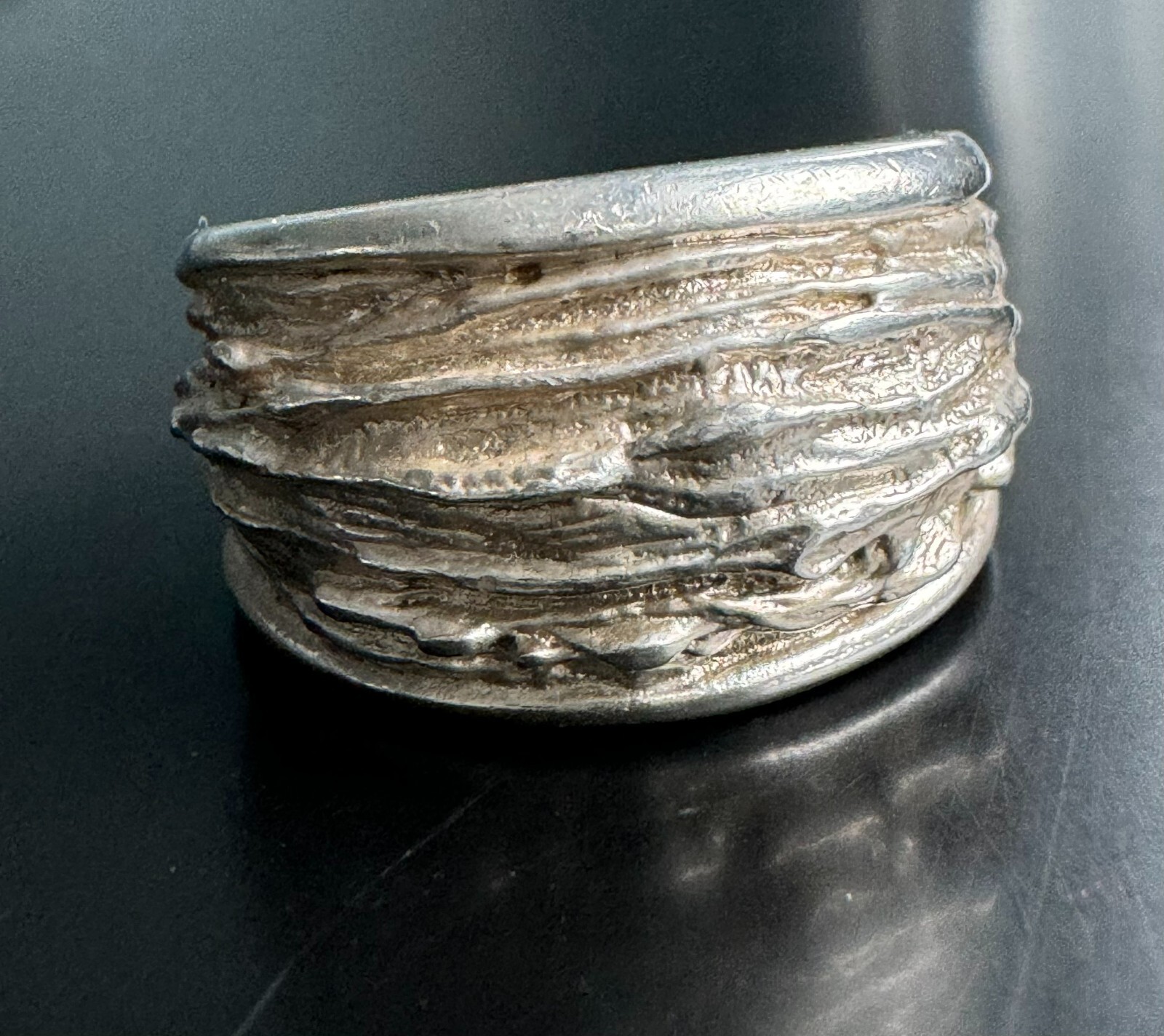 DANISH KNUD LIND MODERNIST 925 STERLING SILVER BAND R… - Gem