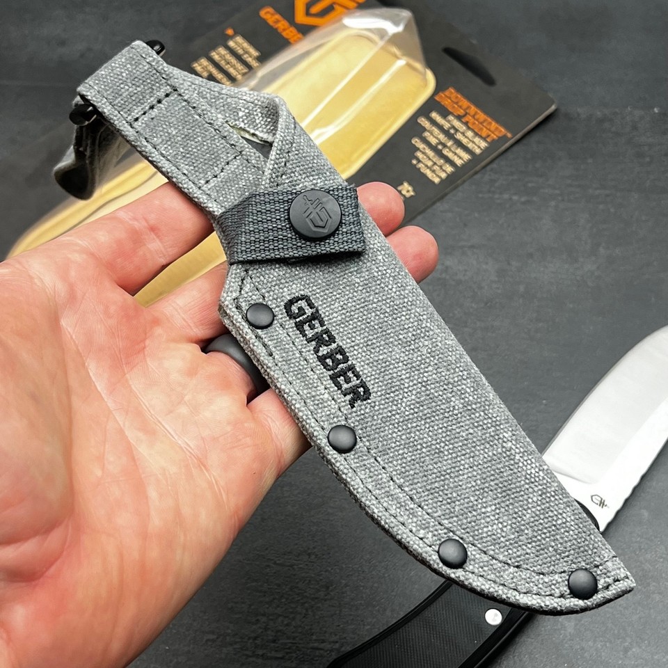 Gerber Downwind Black G10 Drop Point Fixed Blade Full Tang Hunting ...