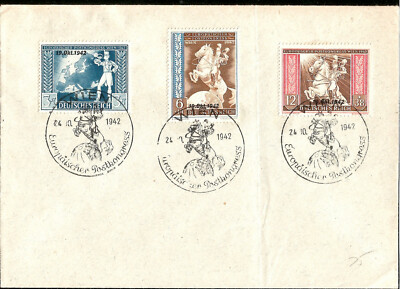 1942 Nazi Germany European Postal Congress Occupied Vienna Fancy ...