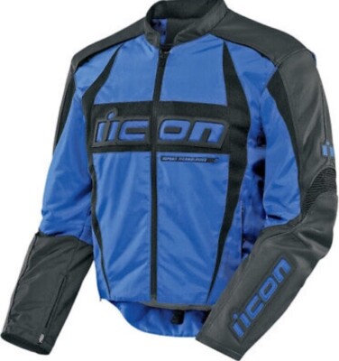 Icon Arc Motorcycle Jacket ~ Blue ~L | eBay