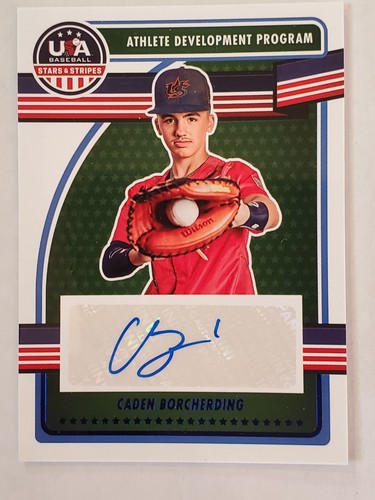 CADEN BORCHERDING 2023 Panini Stars & Stripes ATHLETE DEVELOPMENT BLUE ...
