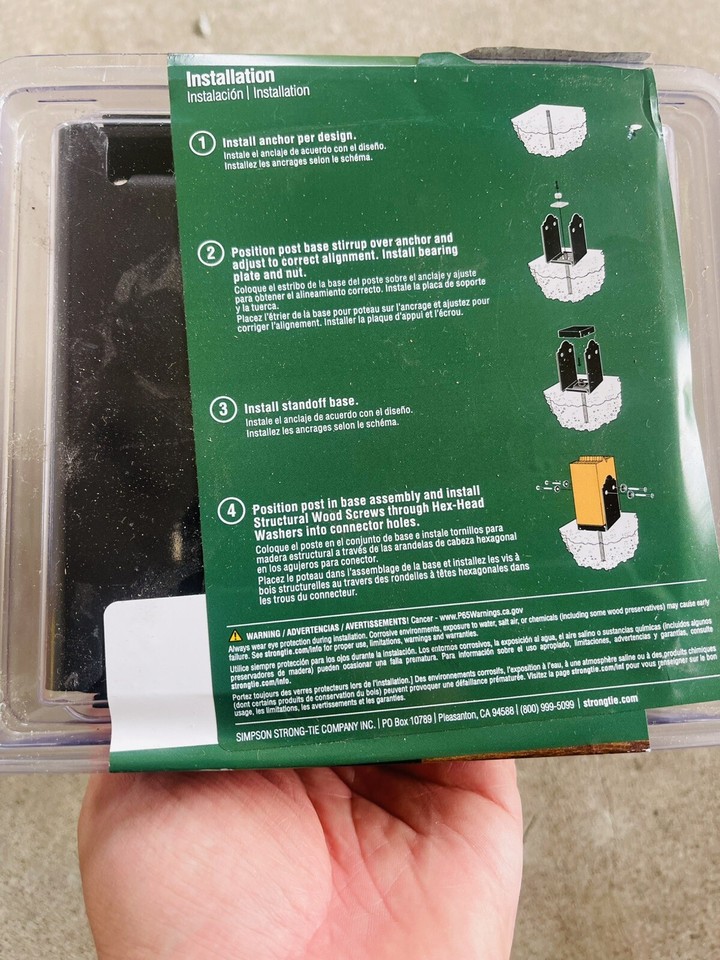 Simpson Strong-Tie APB66 Post Base - 6x6 Nominal Lumber Powder-Coated ...