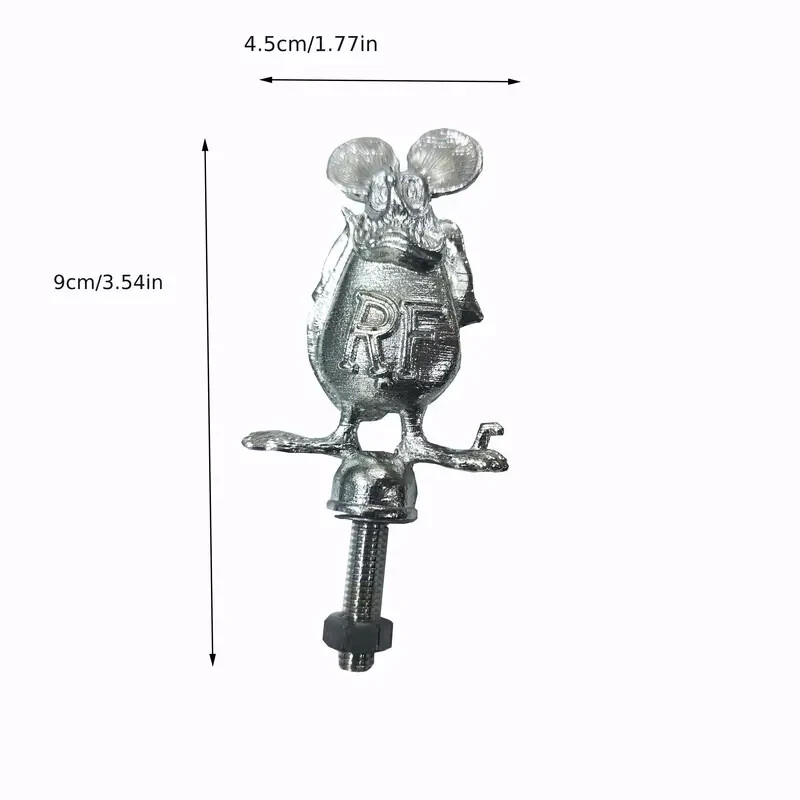 VINTAGE STYLE RAT FINK RAT ROD HOT ROD HOOD ORNAMENT CHECK SIZE AS ...