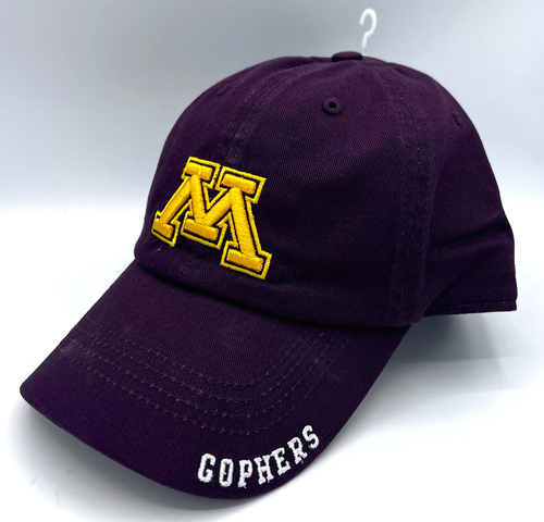 MINNESOTA GOLDEN GOPHERS TEAM COLOR ADULT EMBROIDERED CAP HAT OSFM FREE ...