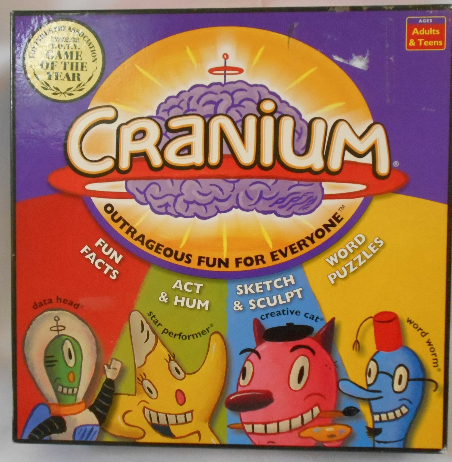 1998 Cranium Board Game The Game for Your Whole Brain Game of the year ...