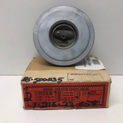 NEW OLD STOCK IN BOX! DANIEL CHEXTER 2" 600# 316SS CHECK VALVE 1605-2 ...