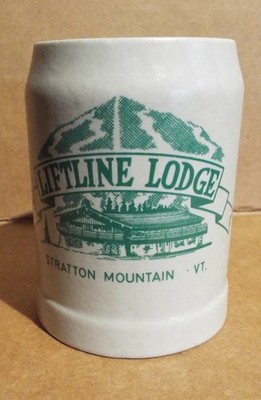 Rare Stratton VT Ceramic Coffee Mug or Beer Stein Liftline Lodge ...