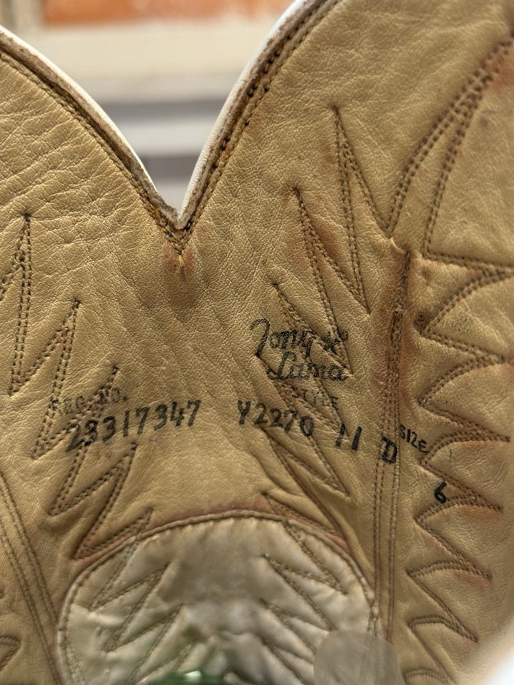 VINTAGE Tony Lama Teny Lama Rodeo Clown Cowboy Boot Sneakers 11 D RARE ...