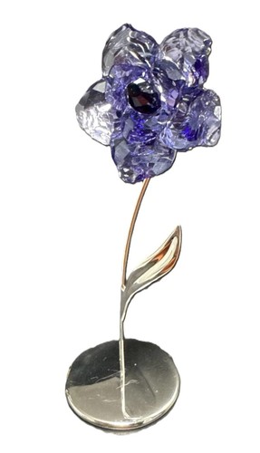 Sparkling Swarovski Crystal Paradise Flower Darany Tanzanite Figurine ...