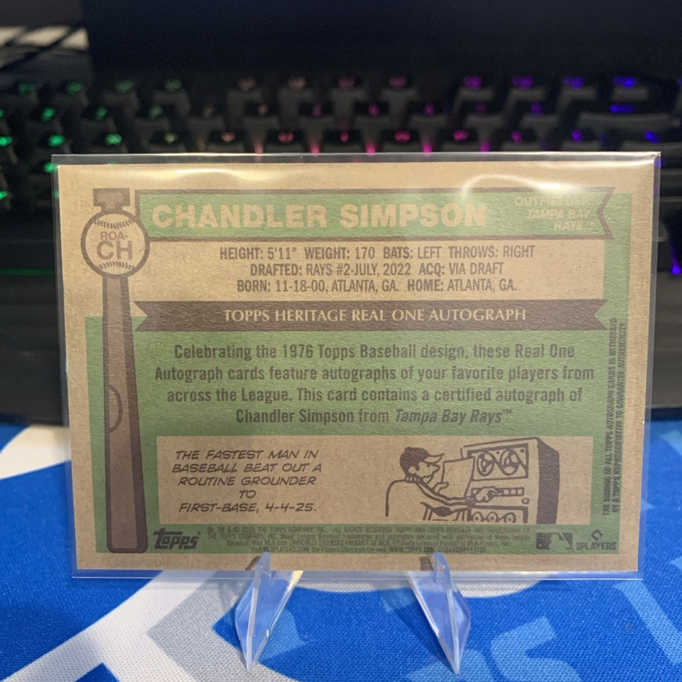 2025 Topps Heritage High Number CHANDLER SIMPSON RC Real One Auto #ROA ...