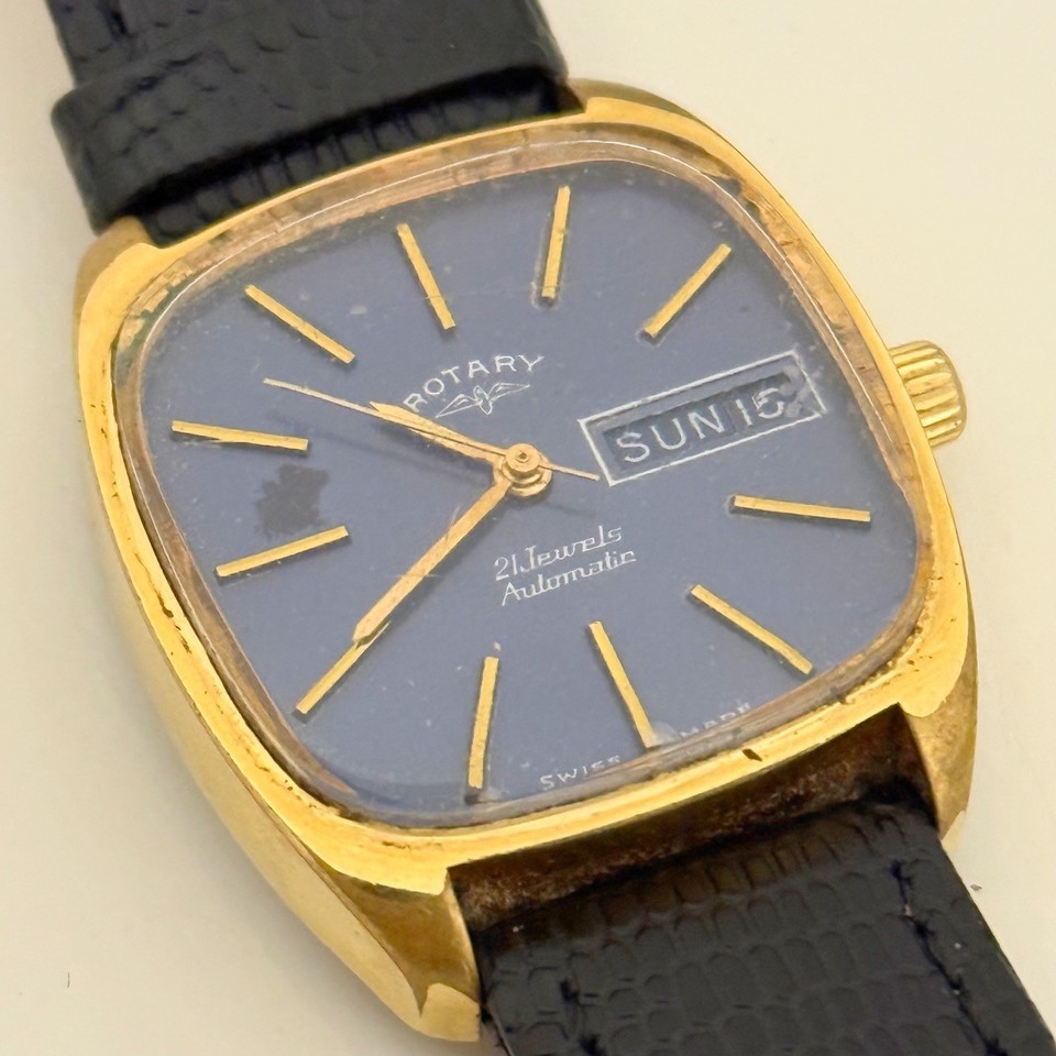 Men’s Rotary Watch 21 Jewels Mechanical Automatic Day Date Swiss ...