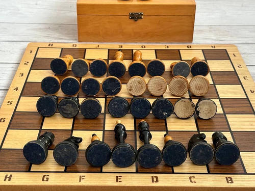 Czech chess set Chess vintage Wooden chess pieces Chess set Chess ...