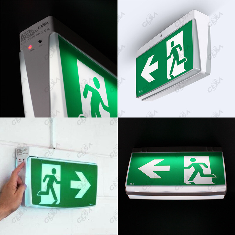 LED Emergency Exit Sign Light Ceiling Wall Mount Double Single Sided ...
