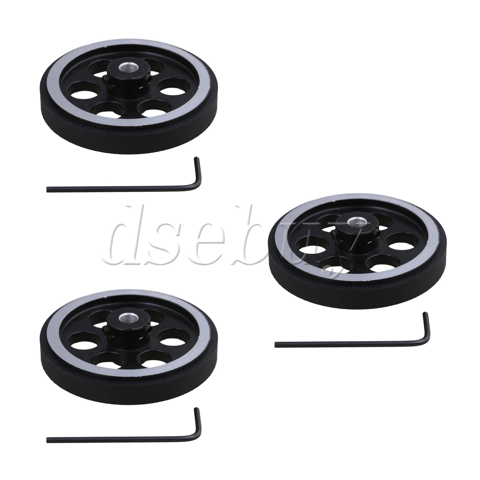 3 Pieces Aluminum Industrial Encoder Meter Wheels for Rotary Encoder ...