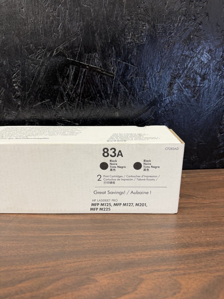 Genuine HP LaserJet CF283A / 83A Black Toner For Pro MFP M125, M127 ...