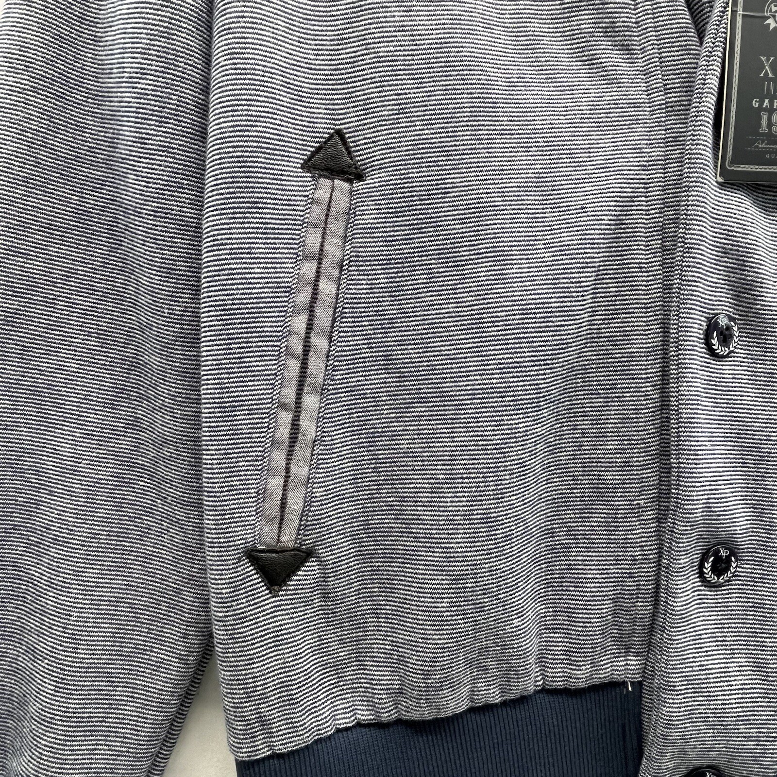 Xios Collared Jacket Mens sz Small Navy Vintage Inspired Garment | eBay