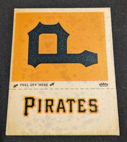 1968-1972 Fleer Cloth Stickers Baseball Pittsburgh Pirates Team ...