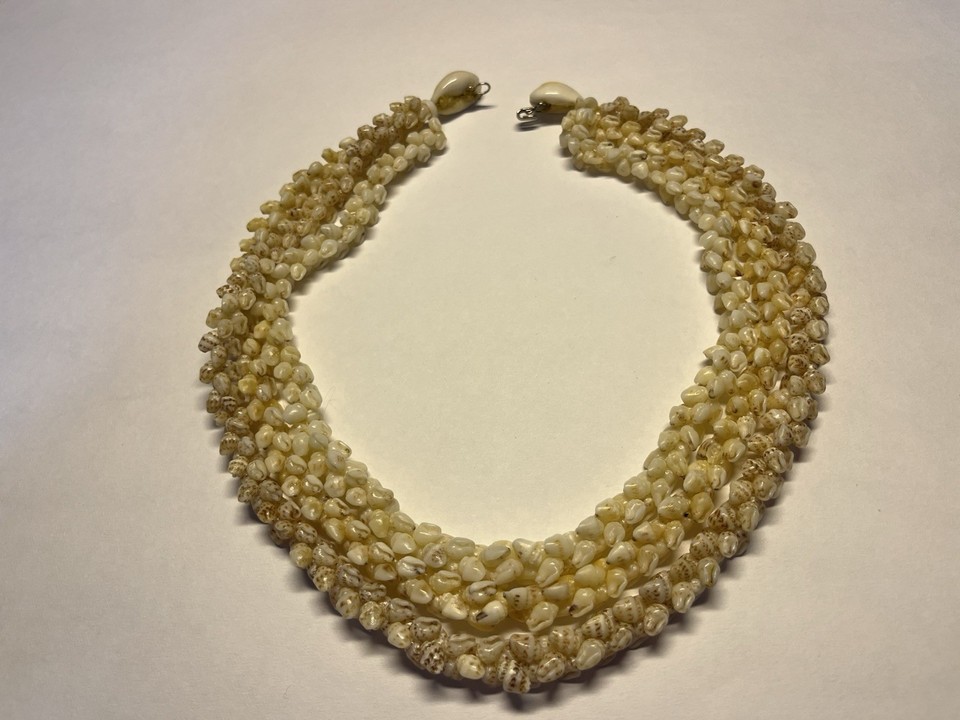 Hawaiian 🌺 Vintage Ni’ihau Momi Pikake Shell Lei Bracelet & Earrings | eBay