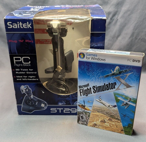 Saitek ST290 Pro Flight Stick - Microsoft Flight Simulator X Bundle ...