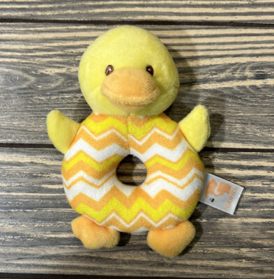 Baby Gund Yellow Chick DUCK 5" Rattle Baby Plush Toy Teether | eBay