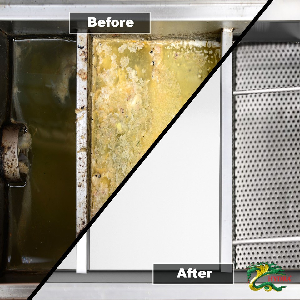 HYDRA GREASE EATER ENZYME LIQUID Grease Trap Drain Cleaner Remove Fat ...