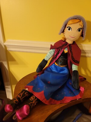 Disney Store Frozen Anna Soft Plush Toy Doll 28” Princess Doll | eBay