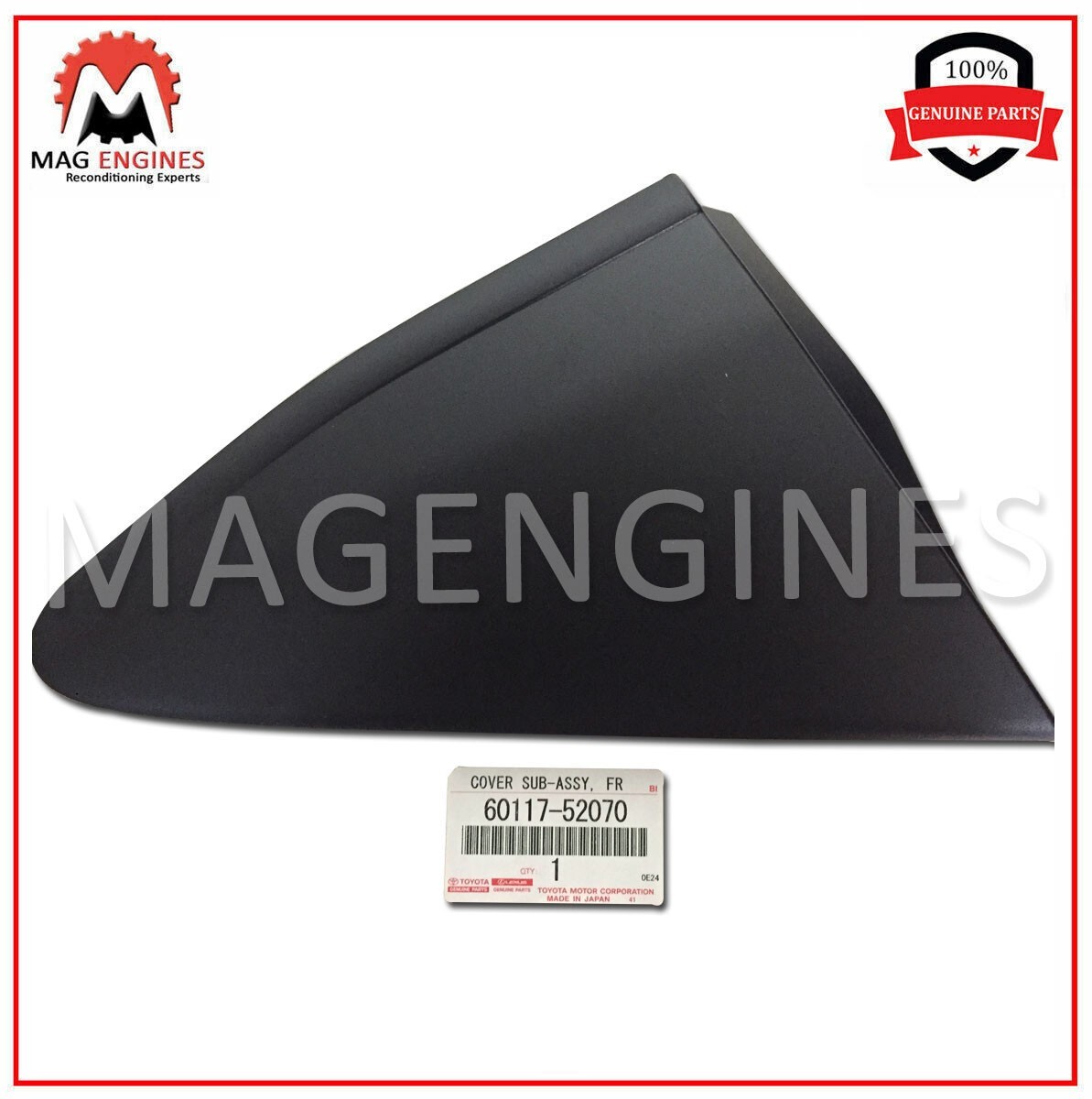 60117-52070 GENUINE OEM TOYOTA FRONT PILLAR COVER SUB ASSY, UPPER RH ...