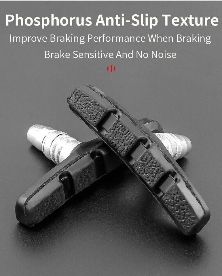 5 Pairs 70mm V Brake Pads High Grade Bicycle Cycling Brake Shoes Black ...