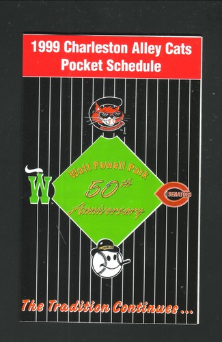 Charleston Alley Cats 1999 Pocket Schedule Tri-State Greyhound Racing ...