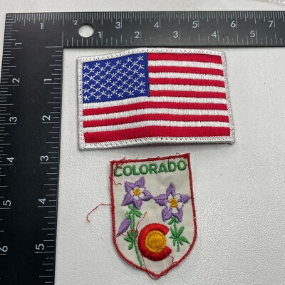2 Patches 1 STATE OF COLORADO Patch + 1 USA FLAG Patch 30K9 | eBay