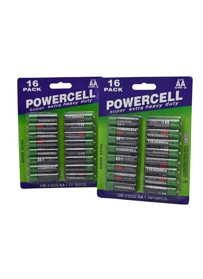16 powercell AA AAA Battery 1.5V Heavy Duty Batteries Value Pack Triple ...