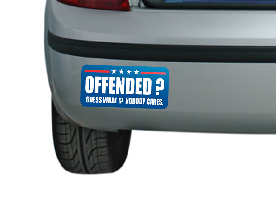 Offended sticker nobody cares decal Trump president political vinyl ...