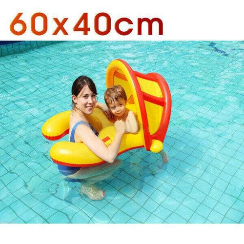 Air Inflatable Inflate Pool Toy Sun Shade Canopy Swim Ring Baby Safety ...