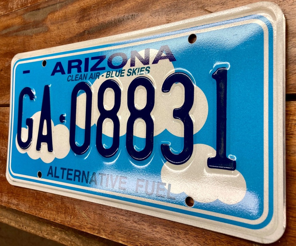 RARE 2005 ARIZONA ALTERNATIVE FUEL "BLUE SKIES" LICENSE PLATE GA 08831 ...